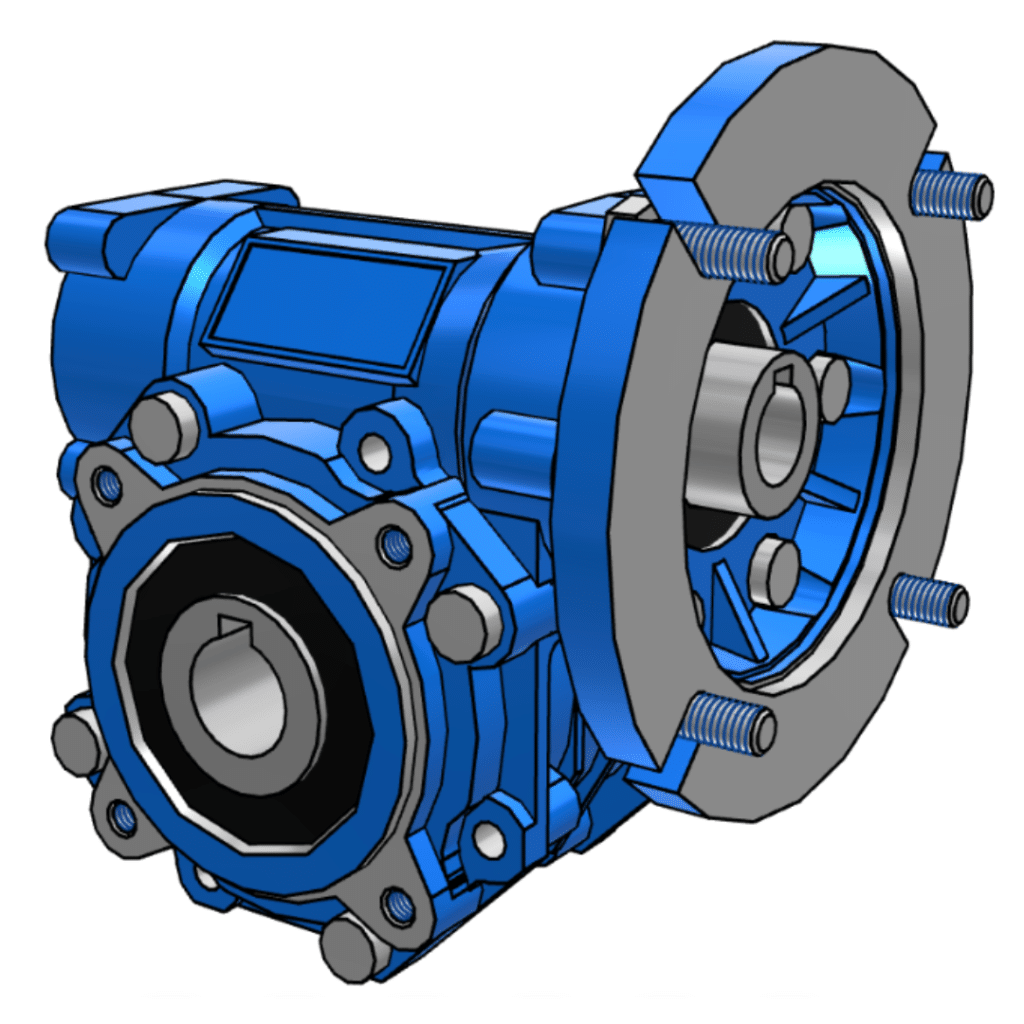 Spaggiari SW040 100:1 Worm Gearbox – 20mm Bore