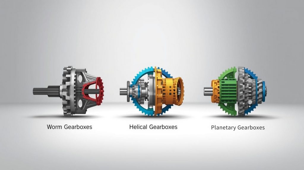 Worm vs Helical vs Planetary Gearboxes Compared